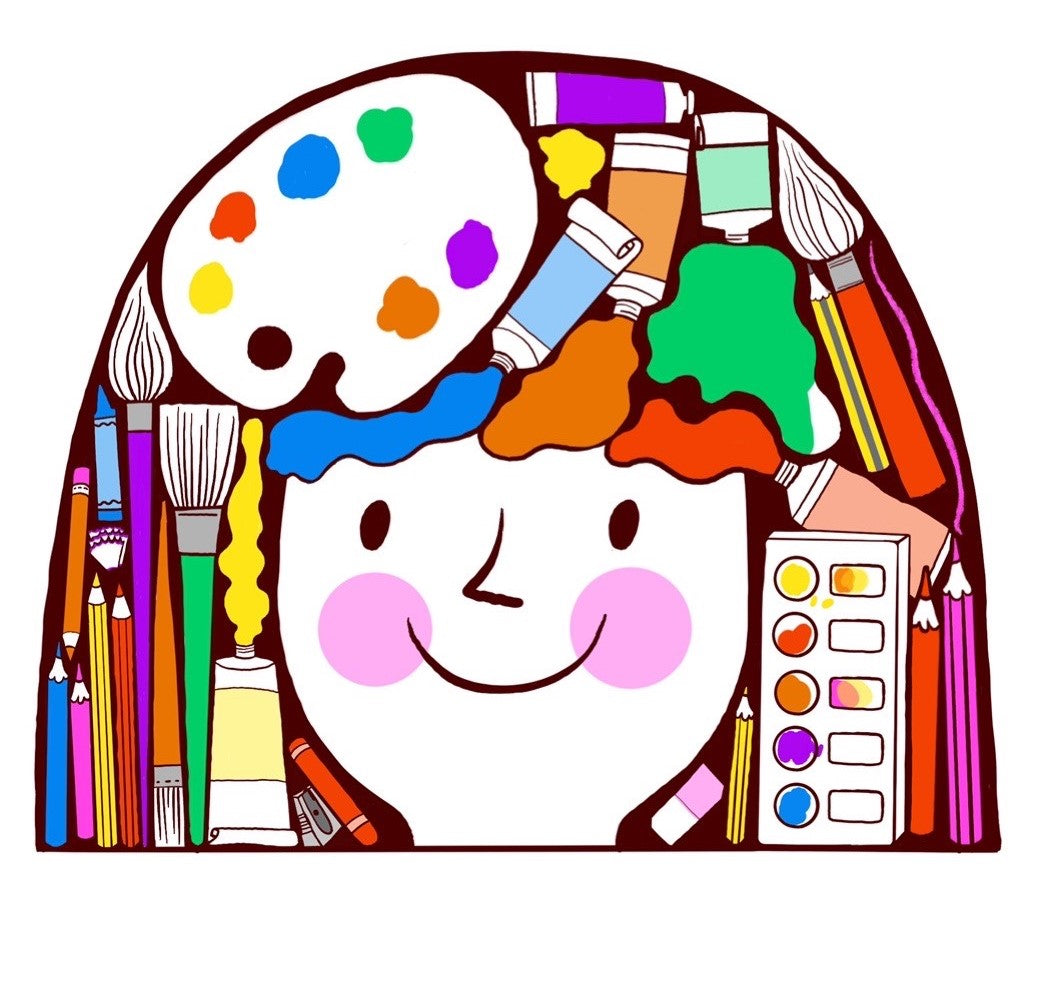 Amelia Artist wooden brooch – small-stories