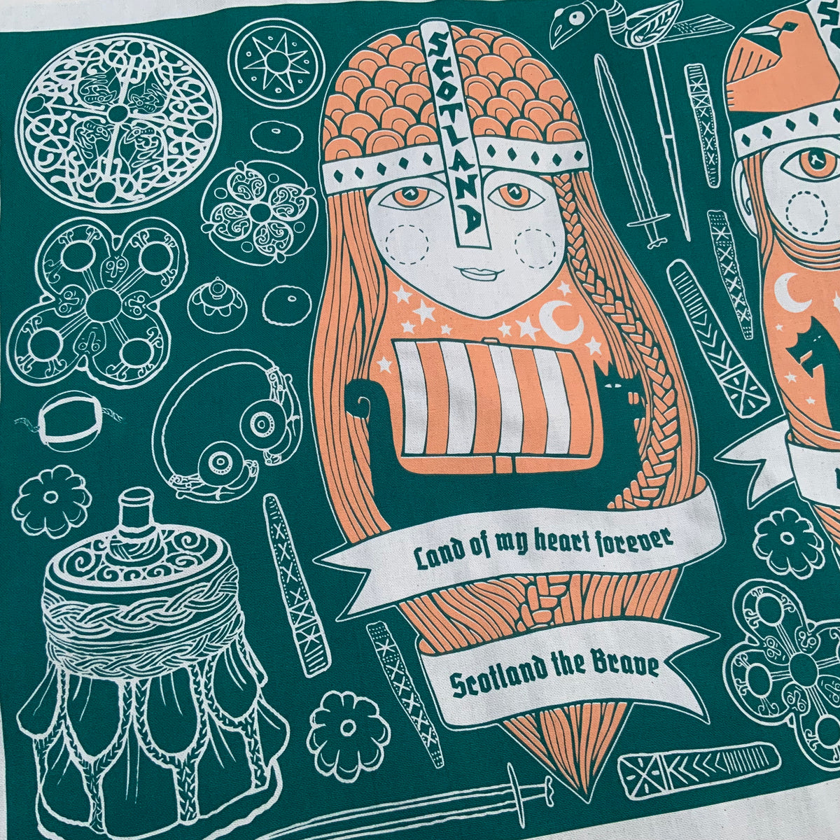 Scottish Viking tea towel – small-stories